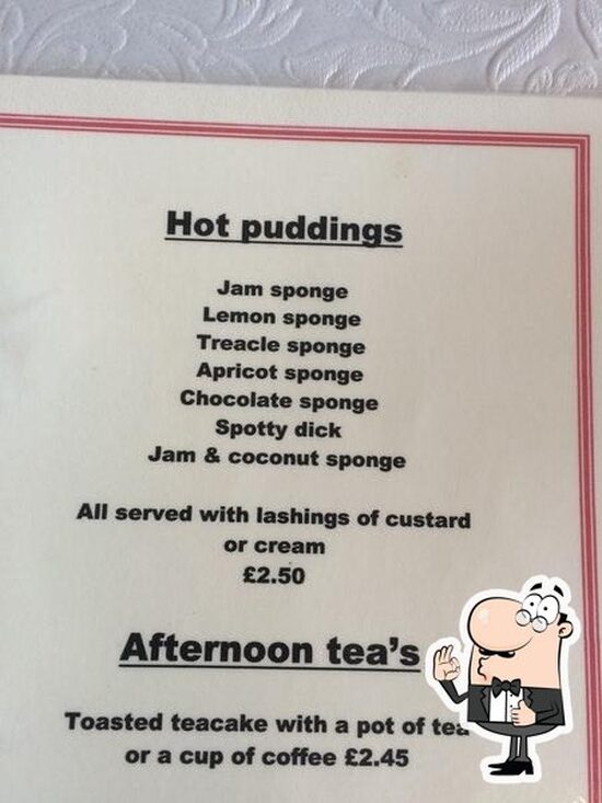 Menu at Tamworth House cafe, Hunstanton
