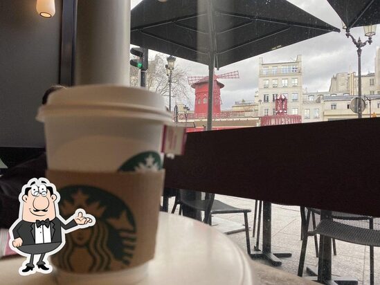 Menu at Starbucks cafe, Paris, 5 Pl. Blanche