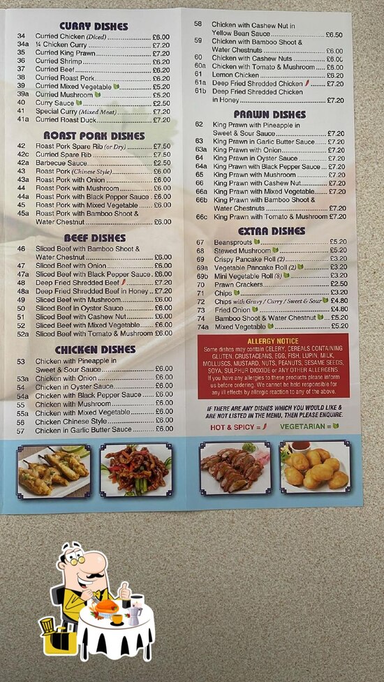 Chun Wah, Ashford - Restaurant menu, prices and reviews