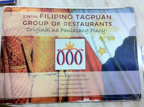 Tagpuan Filipino Restaurant, Sharjah