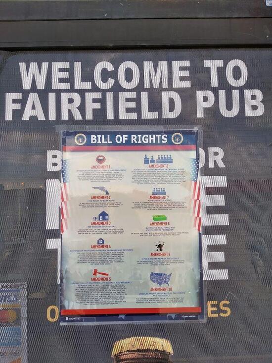 Menu at The Fairfield Pub, Fairfield, 465 Nilles Rd