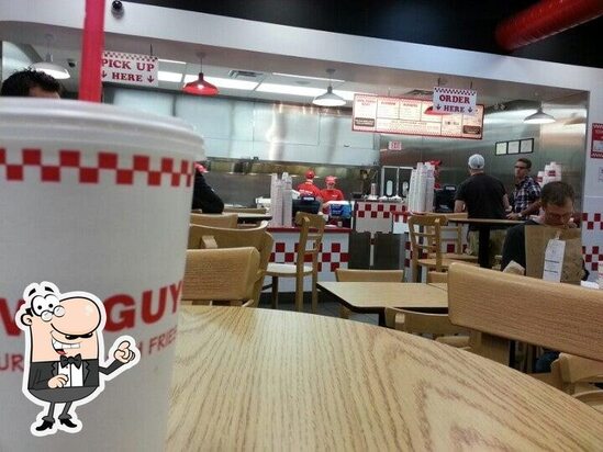 Menu at Five Guy's Burger & Fries restaurant, Newmarket
