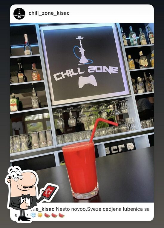 Menu au Caffe&nargila bar Chill zone Kisac, Kisač