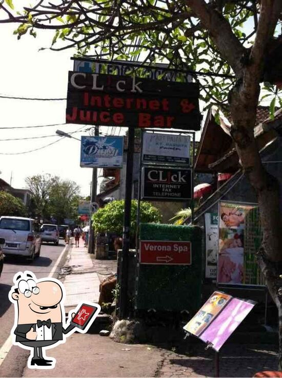 Carta del café Click, Ubud