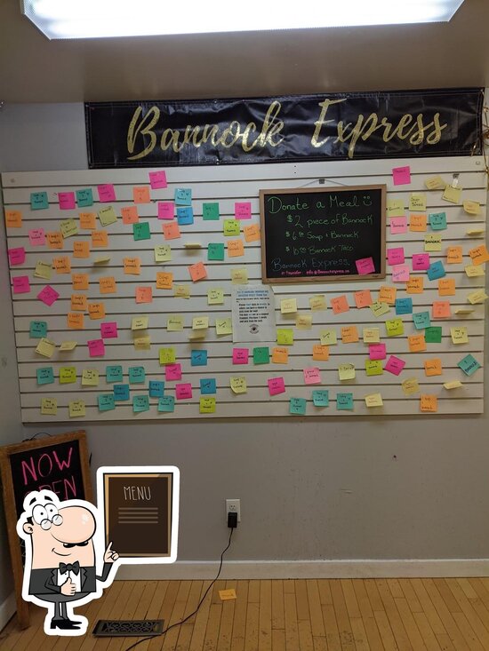 Menu at Bannock Express restaurant, Saskatoon