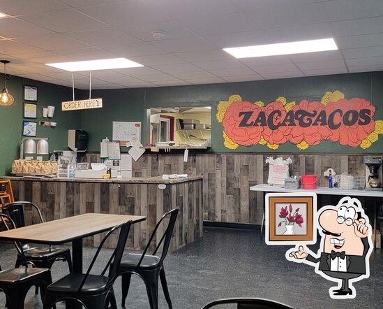 Menu at Zacatacos restaurant, Bay City