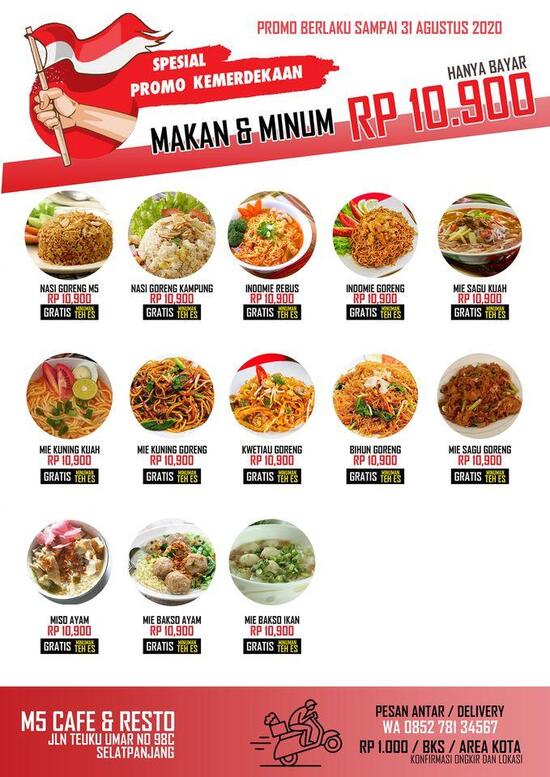 Menu at M5 Cafe & Resto Seafood, Selat Panjang Timur