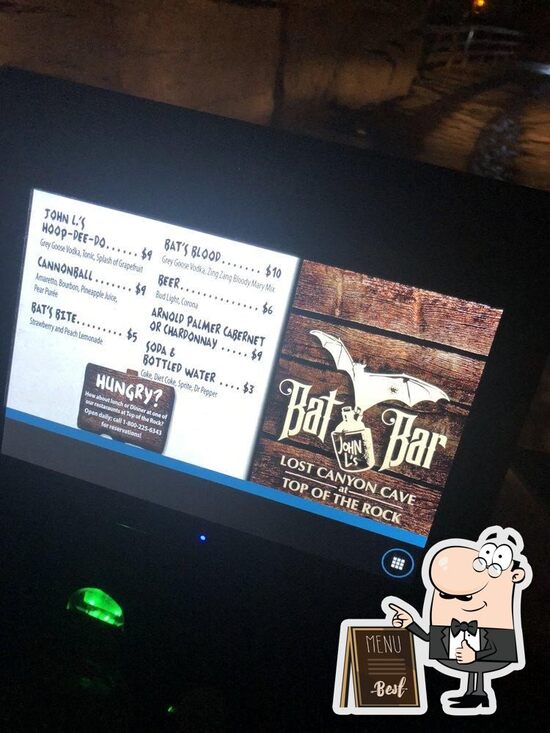 Menu at Bat Bar, Ridgedale