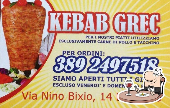Speisekarte von Kebab Grec restaurant, Pesaro