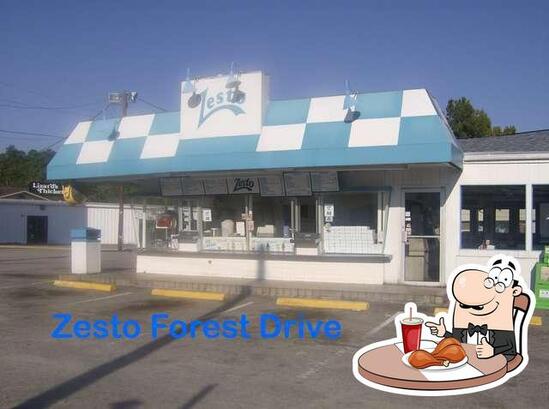 Menu at Zesto Drive-In restaurant, Columbia, Forest Dr