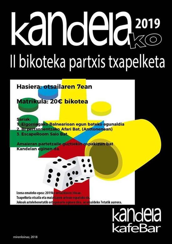 Menu at Kandela KafeBar, Pamplona