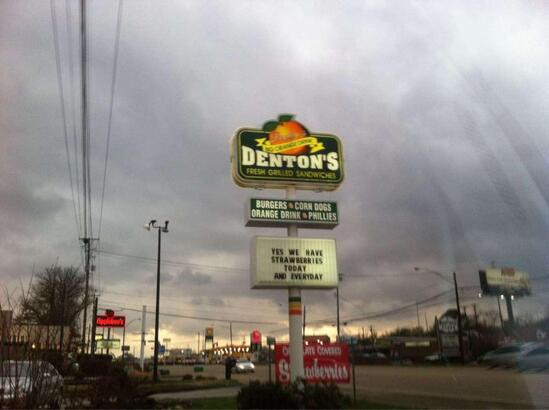 Menu at Denton's Burgers & Fun Foods pub & bar, Knoxville