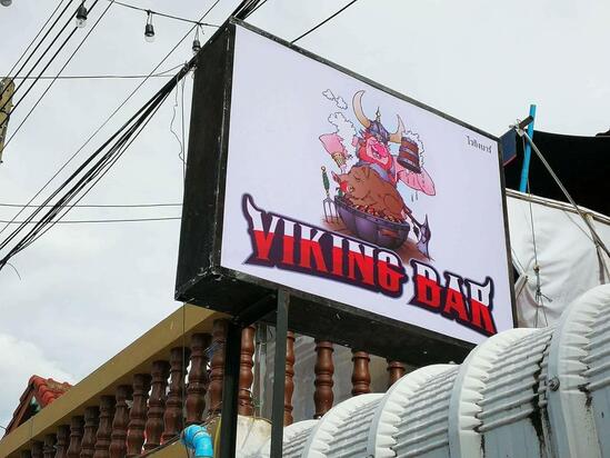 Menu at Viking Bar, Nong Kae