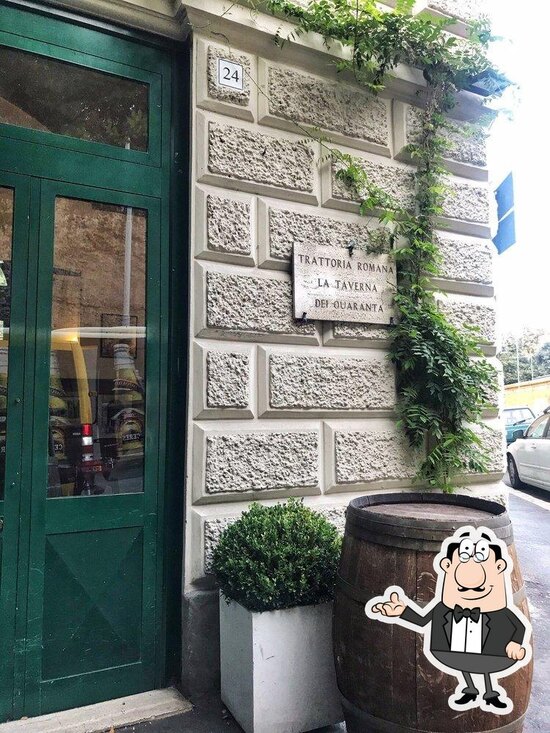 Menu at La Taverna dei Quaranta restaurant, Rome