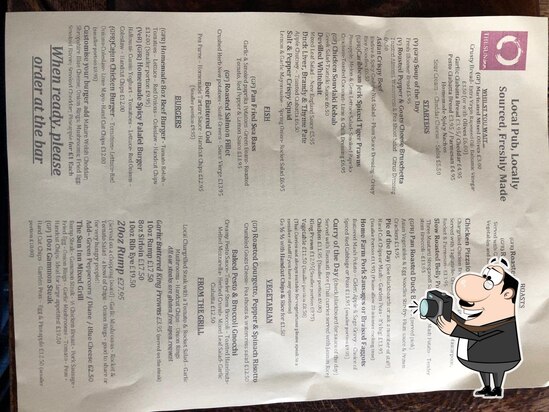 Menu at The Sun Inn pub & bar, Welshampton and Lyneal, A495