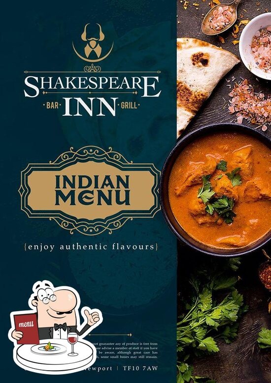 Menu at The Shakespeare Inn pub & bar, Newport