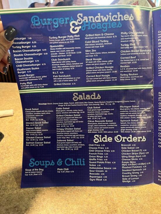 Menu at Marko's Cozy Cafe, Southfield