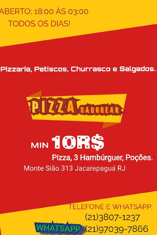 Pizzaria PIZZA SABOREAR, Rio de Janeiro - Menu do restaurante, preços e ...