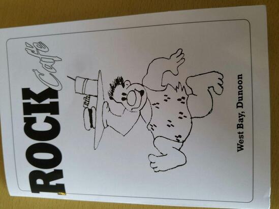 Menu at Rock Cafe, Dunoon