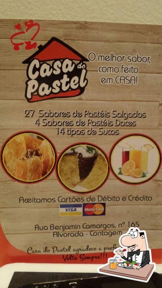 Carta del restaurante Casa do Pastel, Contagem, Av. Benjamin Camargos
