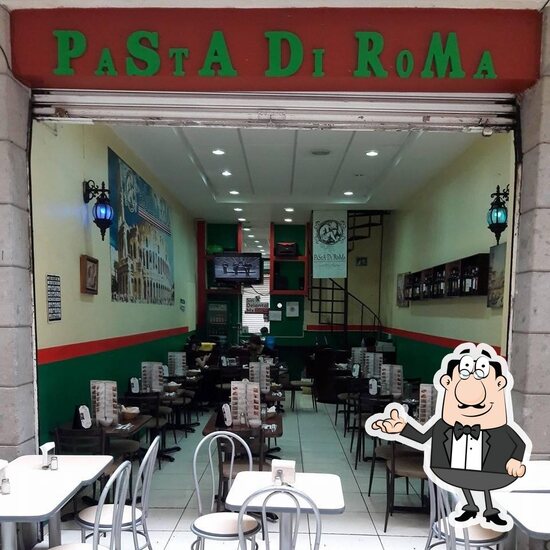 Menu at Pasta Di Roma restaurant, Mexico City