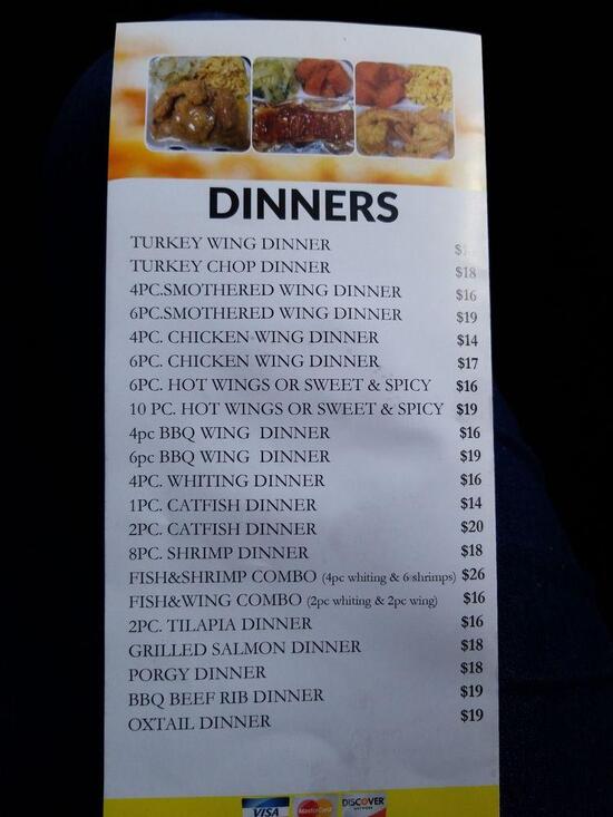 Menu at Soul Food Chess House restaurant, Arlington Heights
