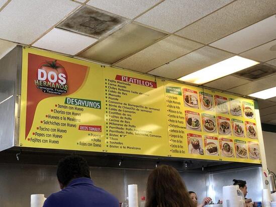 Menu at Carniceria Y Taqueria Dos Hermanos restaurant, Fort Worth