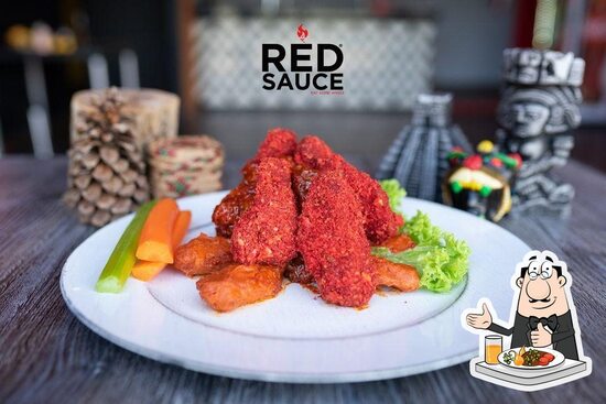 Menu at Red Sauce Wings & Drinks restaurant, Playa del Carmen