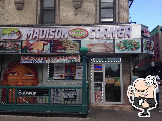 Menu at Madison corner store pizzeria, New York City, 197 Madison St