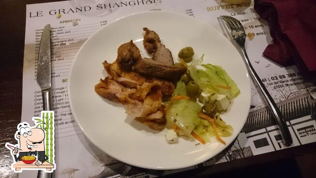 Menu at Le Grand Shanghai restaurant, Strasbourg