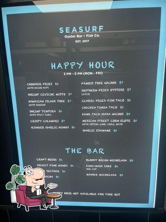 Seasurf Fish Co, Laguna Niguel - Restaurant menu, prices and reviews