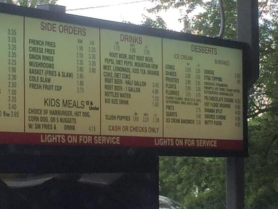 Menu at The Original Root Beer Stand restaurant, Culver, 824 E Lake ...