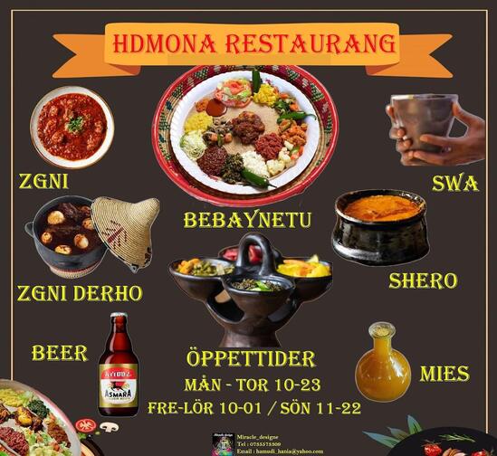 Menu at Hdmona restaurang restaurant, Bollnäs
