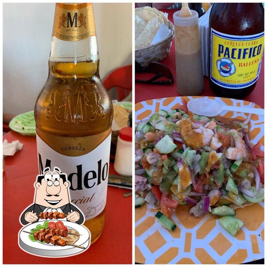 Menu at La palapita Mariscos restaurant, Tepic
