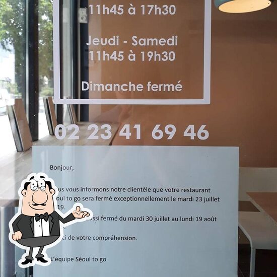 Menu au Séoul to Go restaurant, Rennes