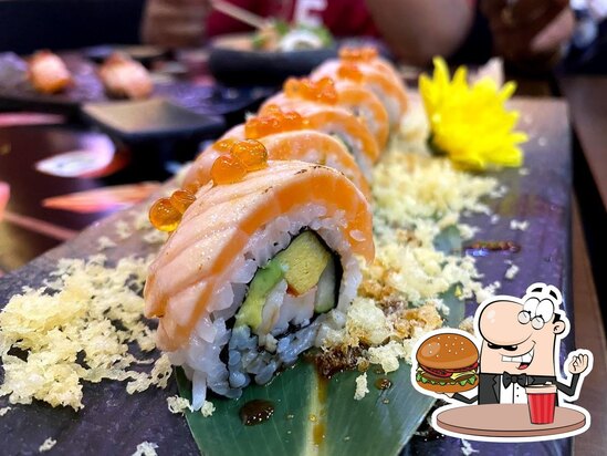 Menu at Sushi RIKU restaurant, Bang Sao Thong