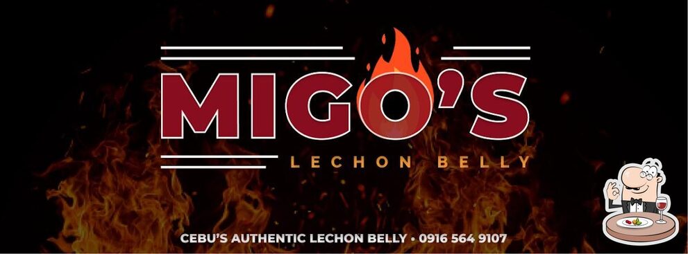 Menu at Migo's Lechon restaurant, Los Baños