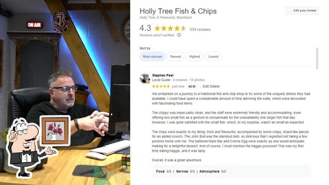 Holly Tree Fish & Chips, Blackburn - Restaurant menu, prices and reviews