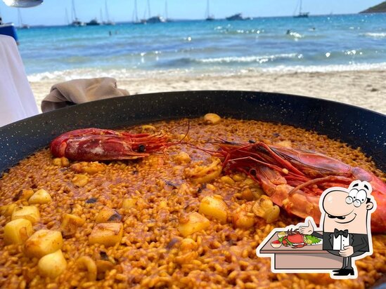 Menu at Beso Beach Ibiza restaurant, Formentera, Platja de ses Salines