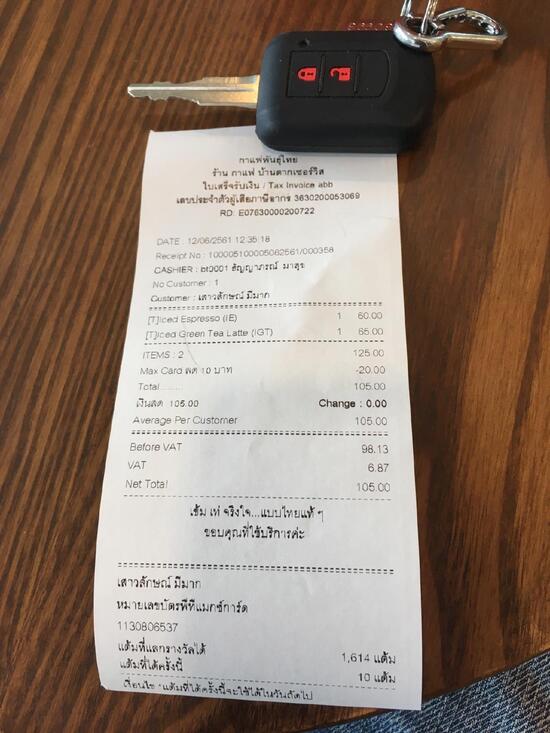 Menu at PunThai Coffee, Tak Ok