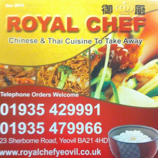 Menu at Royal Chef restaurant, Yeovil