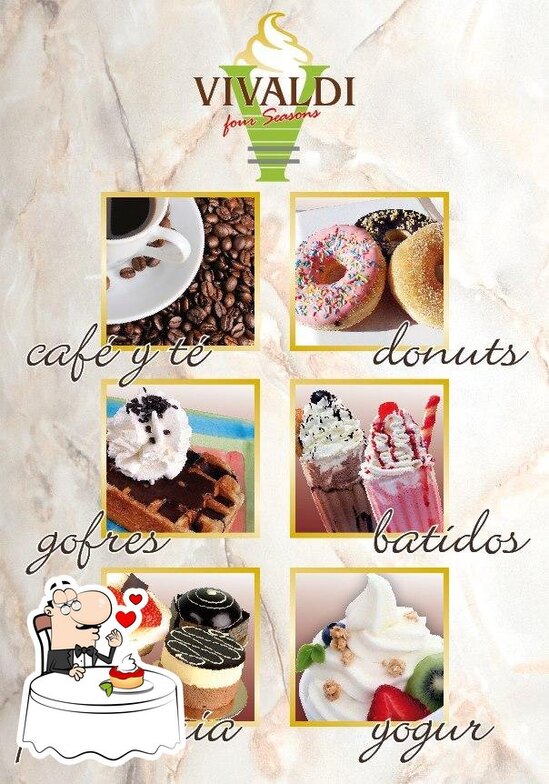 Menu at CAFÉ VIVALDI four season, Murcia