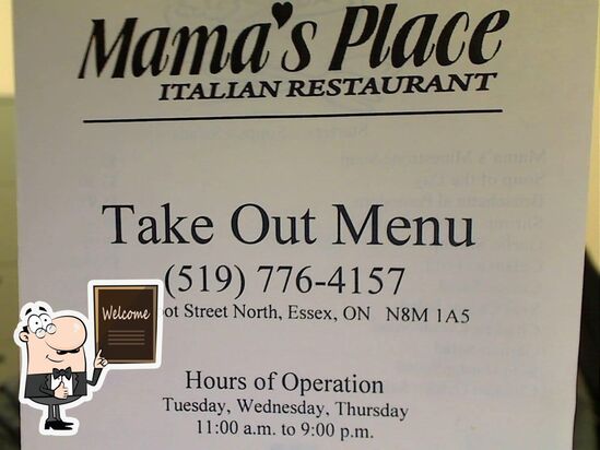 Menu at Mamas Place Italian Restaurant, Essex