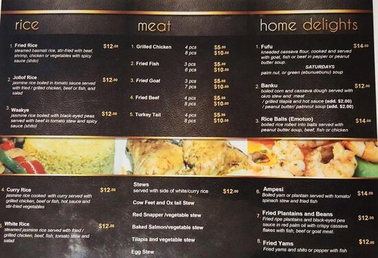 Menu at Trinity Diner restaurant, Fairfield