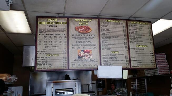 Menu at Lui's Pizza & Subs pizzeria, Anaheim