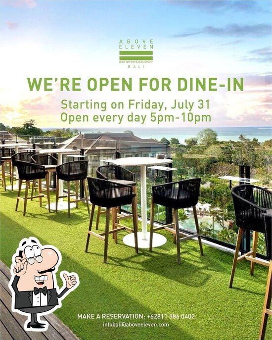 Menu at Above Eleven Bali Rooftop Bar & Restaurant, Kuta Selatan ...