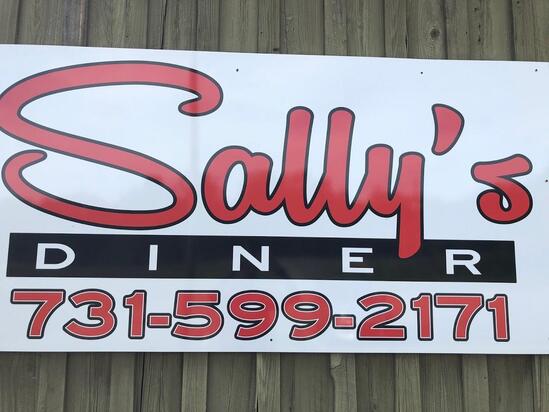 Menu at Sally’s Diner restaurant, Trenton