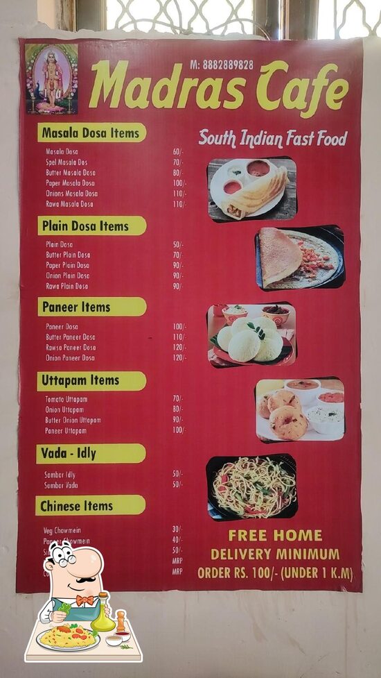 Menu at Madras Cafe South Indian Fast Food, Meerut