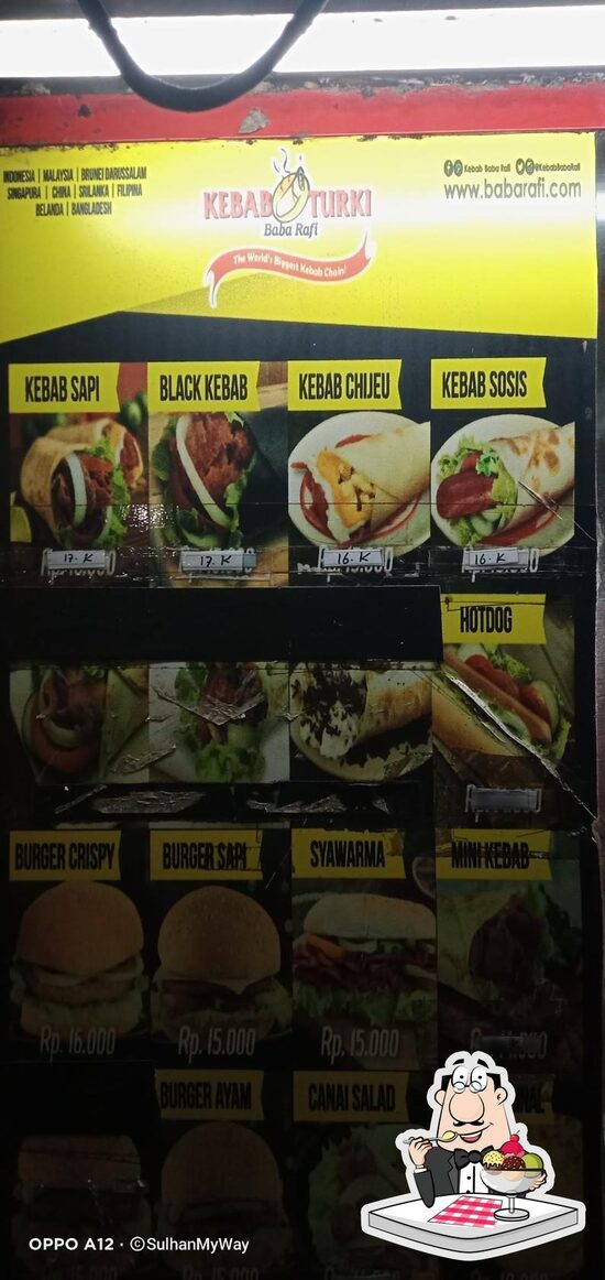 Carta de Kebab Turkish Baba Rafi, Blitar