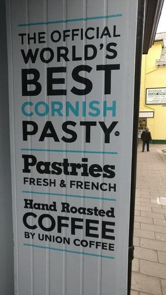 Menu at The Cornish Bakery, Dartmouth